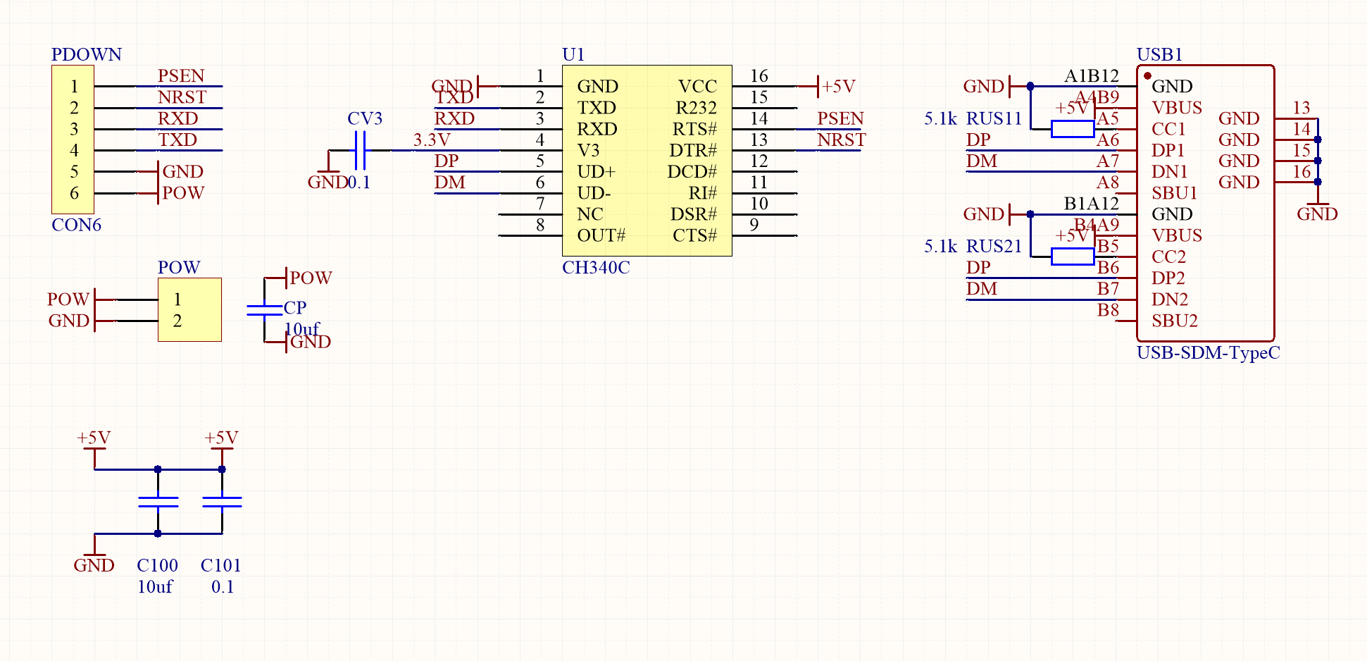 ADuC845下载电路：CH340C_aduc845单片机下载工具-CSDN博客