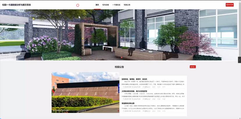 计算机毕业设计java校园一卡通数据分析与展示系统 Java 校园一卡通数据可视化分析系统 基于 Springboot 的校园一卡通数据管理与