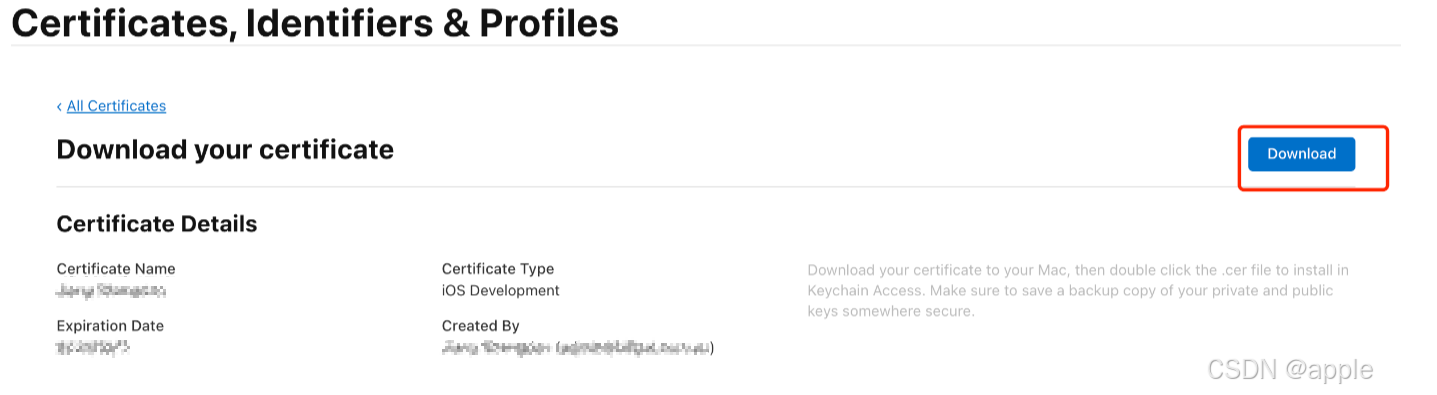 Apple Developer 申请证书全流程 iOS证书(.p12)和描述文件(.mobileprovision)申请-CSDN博客