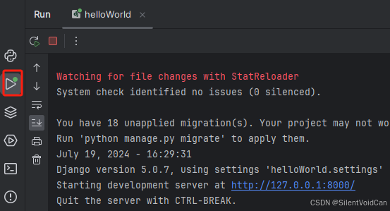 Hello Django(pycharm版)_运行django hello-CSDN博客