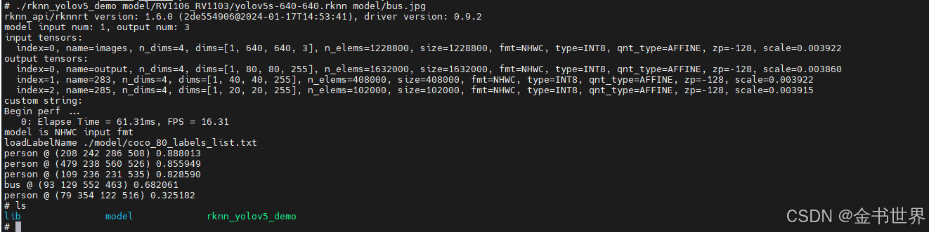 RV1106开发板的yolov5模型转换和板端的测试_rv1106 yolov5-CSDN博客