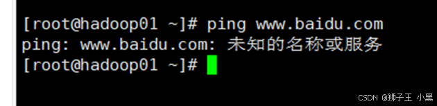 搭建hadoop时虚拟机，设置静态ip后出现ping: www.baidu.com :未知的名称或服务_linux hadoop 集群搭建配置静态ip 在进行ping 网络时出现未知的名称或 ...