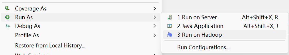 在eclipse中直接运行hadoop项目的jdk配置方案。解决java 版本不兼容：代码用 Java 15（类文件版本 590）编译的，但hadoop 环境使用的是 Java 8到类文件