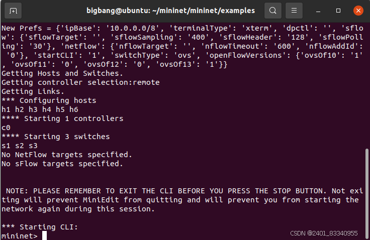 （二）使用mininet+ryu建立简单的网络拓扑_ryu mininet-CSDN博客