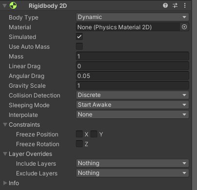 【游戏开发笔记.002】Rigidbody 2D、Collider 2D与瓦片地图碰撞-CSDN博客