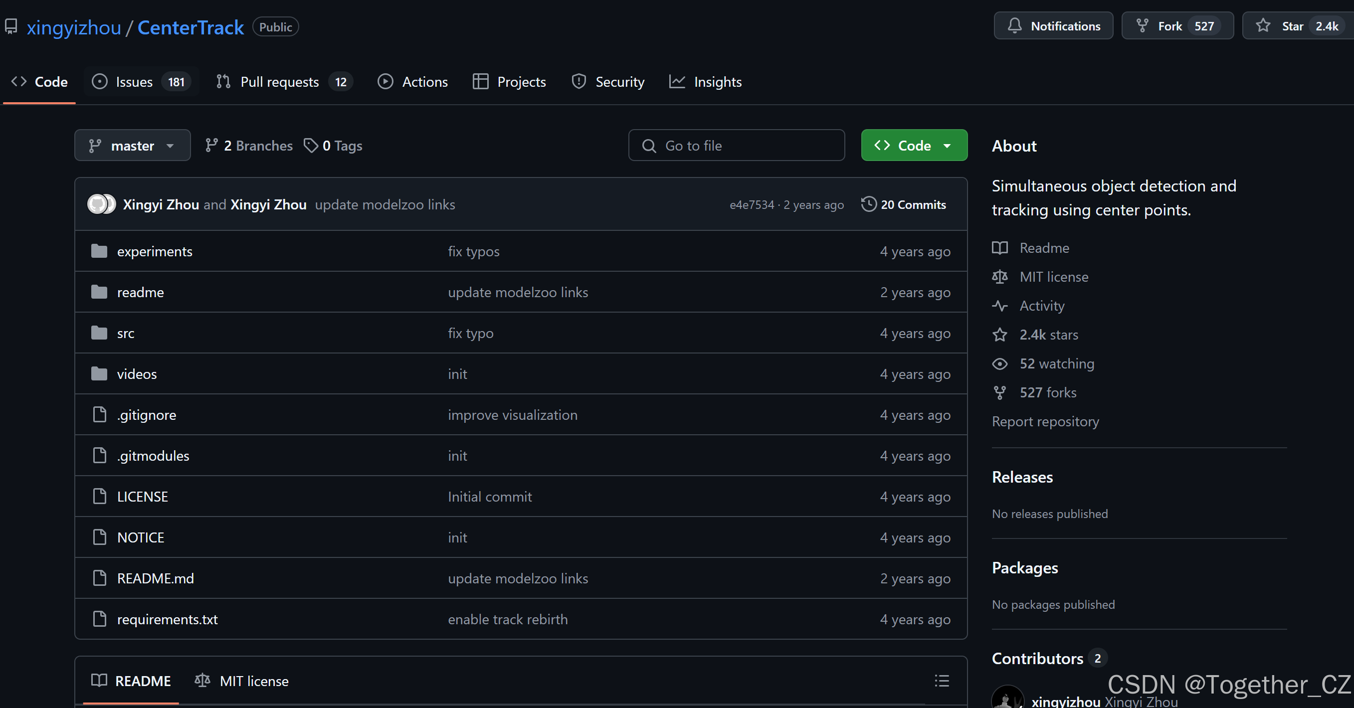 CenterTrack：Tracking Objects as Points——跟踪对象作为点-CSDN博客