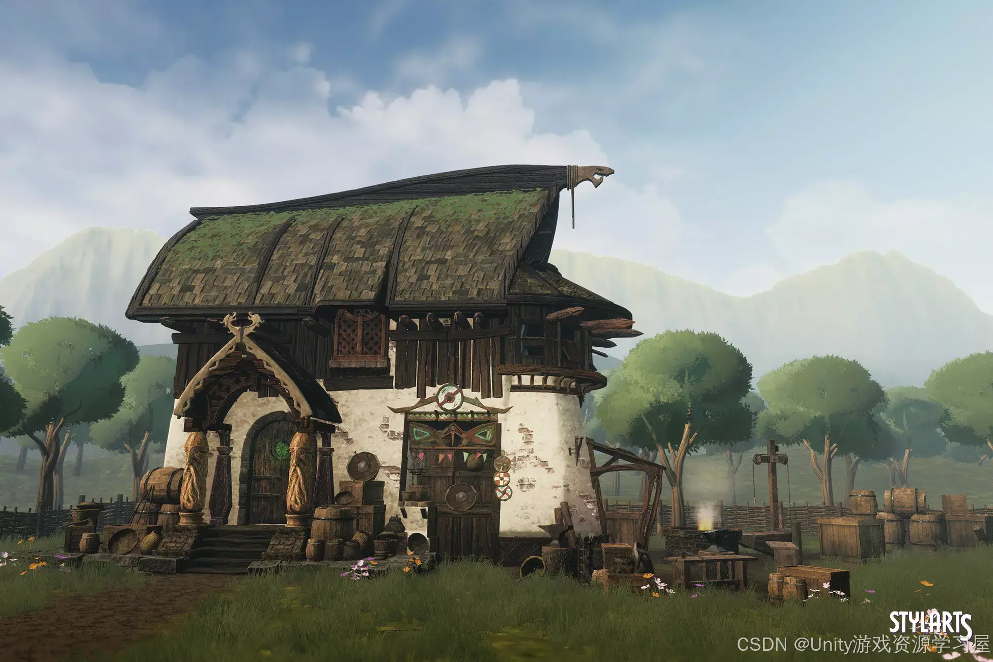 【Unity 3D 模型资源包】Stylized Viking Hut 快速创建维京风格环境或建筑_unity房子模型-CSDN博客