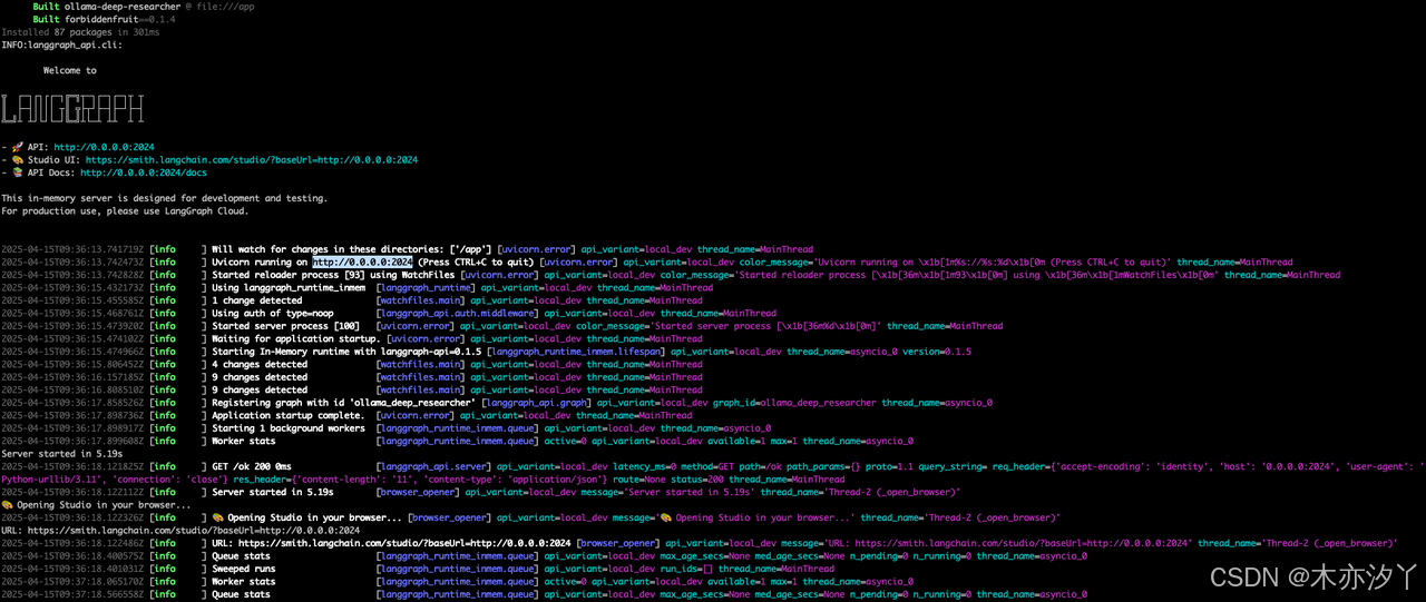 【大模型系列篇】使用LangGraph-Studio搭建本地深度研究工具：ollama-deep-researcher_langgraph studio-CSDN博客