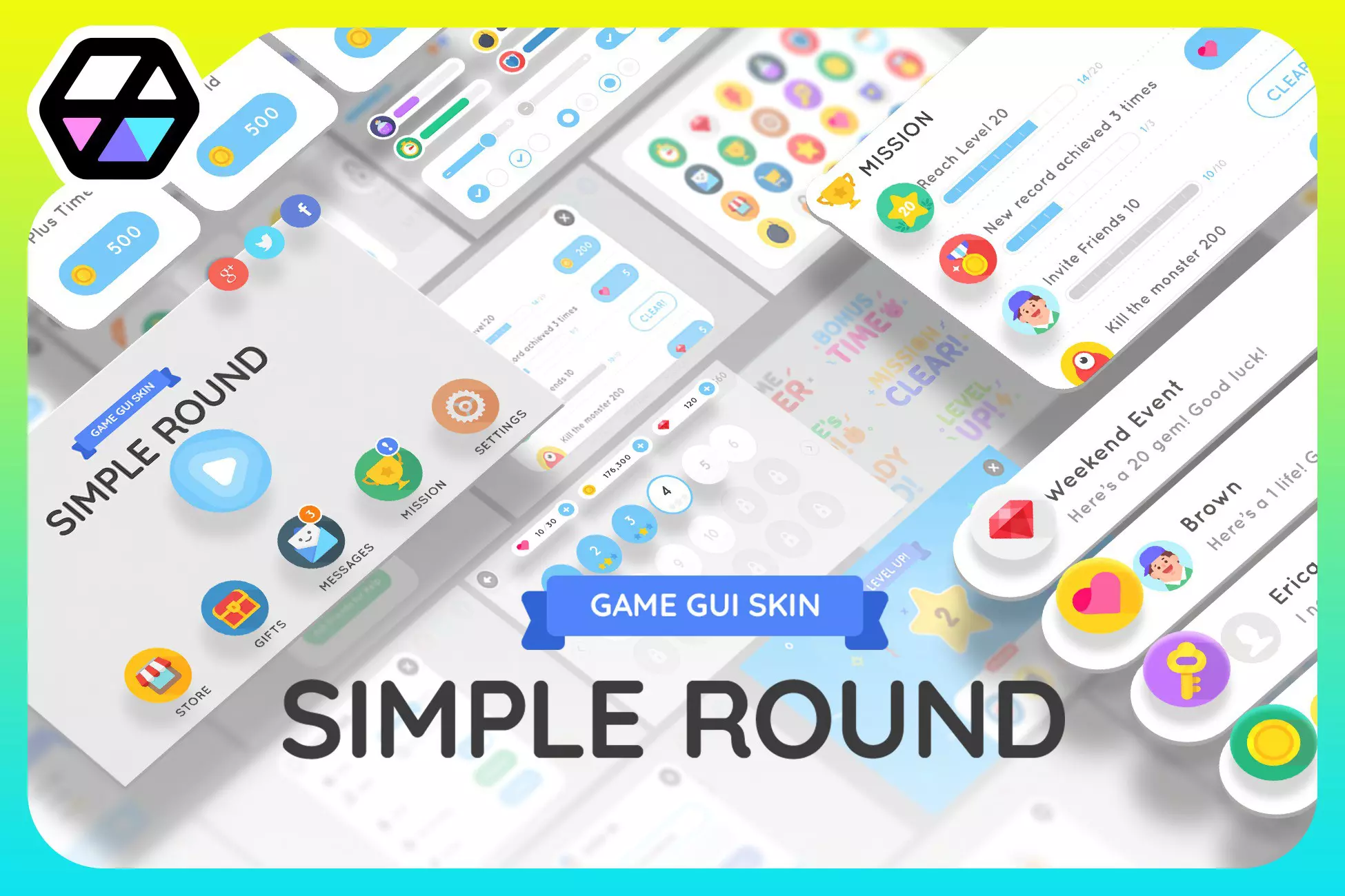【Unity 用户界面（GUI）插件】GUI - Simple Round 通过简化的方式，让开发者能够在Unity项目中轻松实现圆角按钮、面板、输入框等UI元素，而无需手动编辑复杂的纹理或 ...