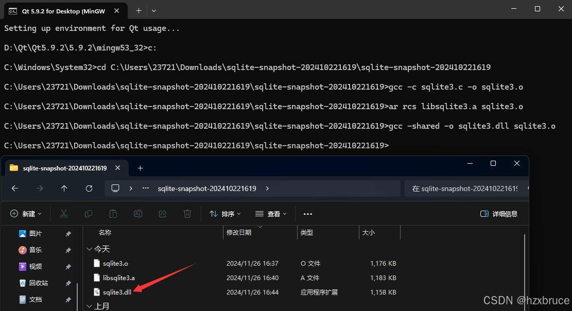 Qt的minGW编译器使用sqlite3，官网下载sqlite3，gcc编译得到sqlite3.h和sqlite3.dll文件，加载到Qt（Windows、C++、Qt）_sqlite3官网 ...