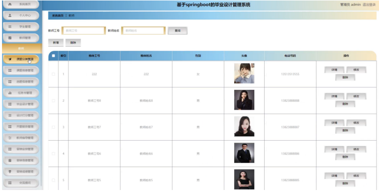 计算机毕业设计springboot的毕业设计管理系统 基于spring Boot的高校毕业设计流程管理系统开发 Spring Boot驱动的毕业设计全周期管理平台设计与实现毕业设计系统开发用
