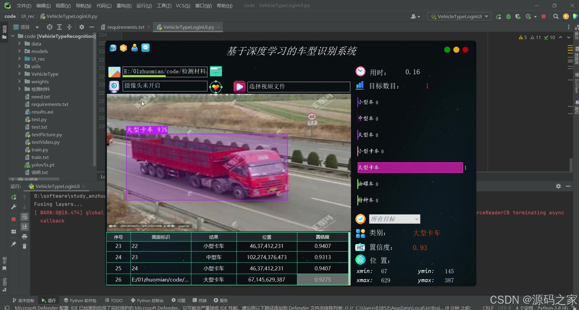 Python 车型识别系统：YOLO 检测 + PyQt5 界面 + OpenCV 处理_python联合yolo-CSDN博客