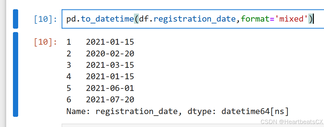pandas将多种日期格式字符串转换为同一个日期格式_- passing `format='mixed'`, and the format will be-CSDN博客