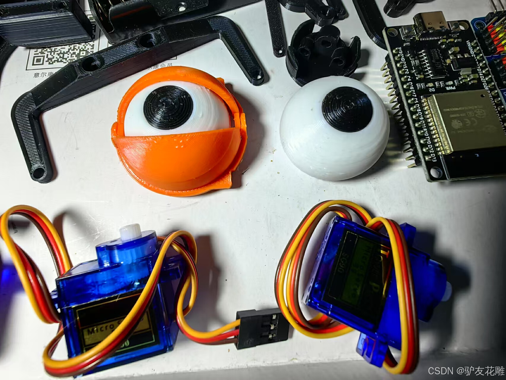 【花雕学编程】arduino动手做(242) 使用 Arduino 构建 3d 打印的六舵机仿生眼机器人arduino开发板三维模型 Csdn博客