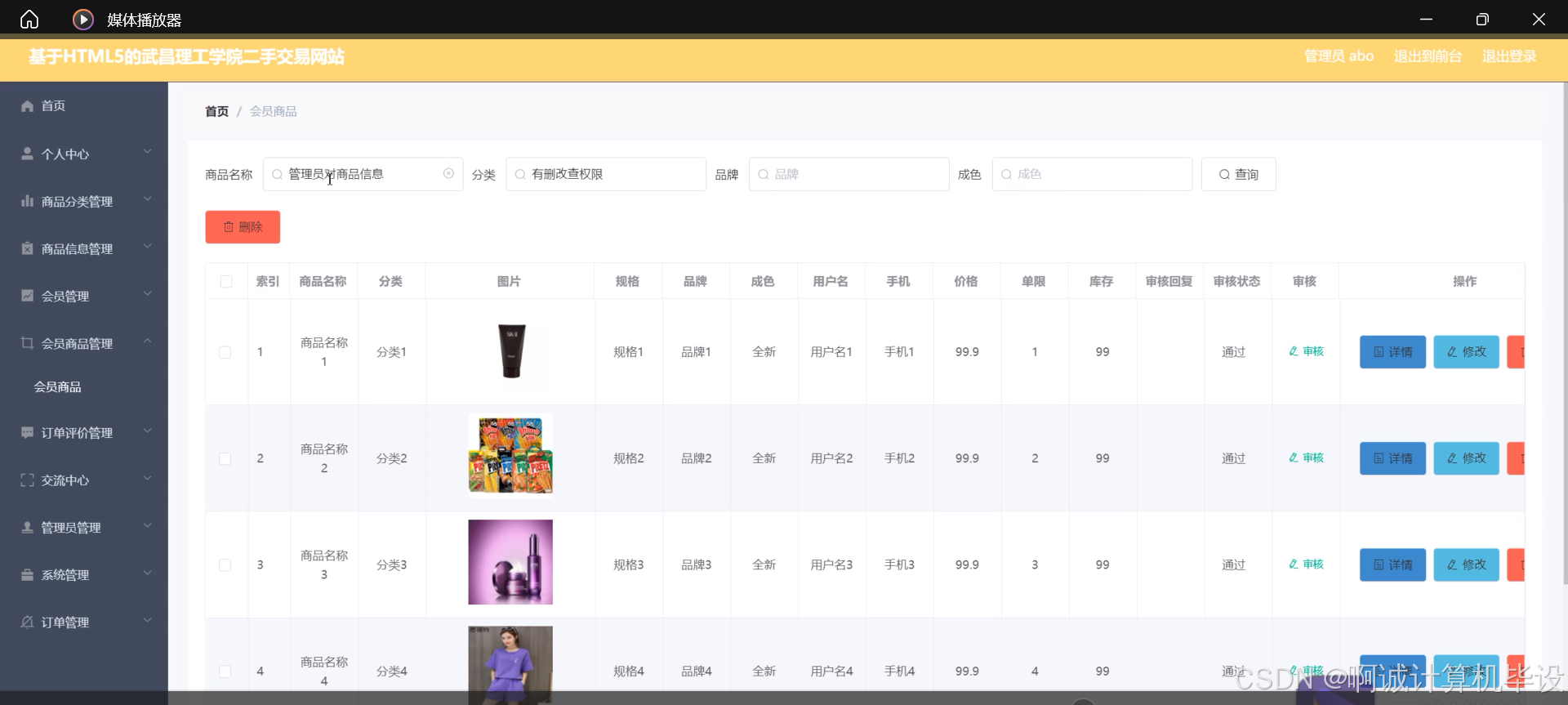 基于ssm+vue基于HTML5的武昌理工学院二手交易网站(开题报告+源码+论文)-CSDN博客