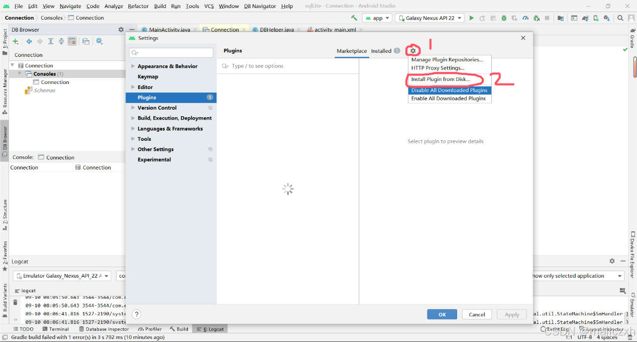 Android studio安装Database Navigator插件时出现错误：Plugin DBN failed to initialize and will be disabled的 ...