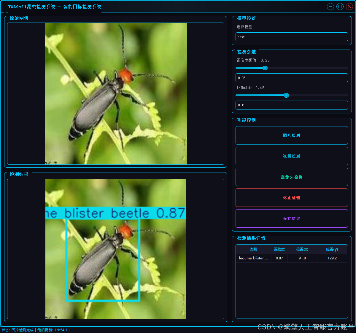 基于深度学习YOLOv11的昆虫识别检测系统（YOLOv11+YOLO数据集+UI界面+登录注册界面+Python项目源码+模型）_深度学习_算法魔法师-九章云极普惠算力