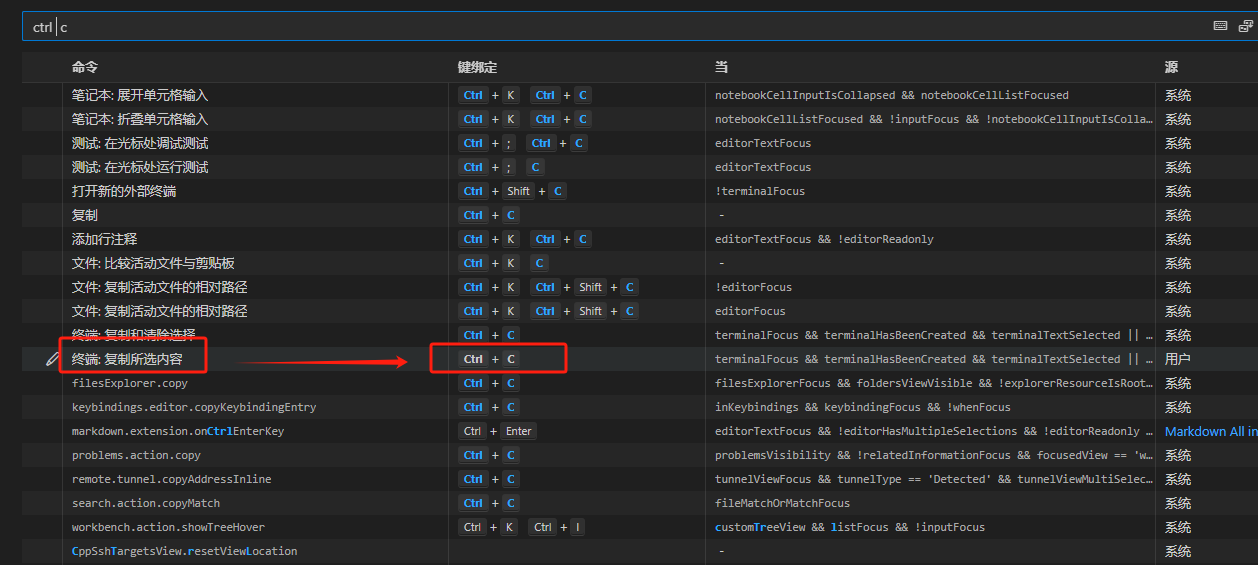 修改在vscode的终端使用ctrl+c 和ctrl +v而不是 ctrl+shift+c和ctrl+shift+v_vscode终端使用ctrlc-CSDN博客