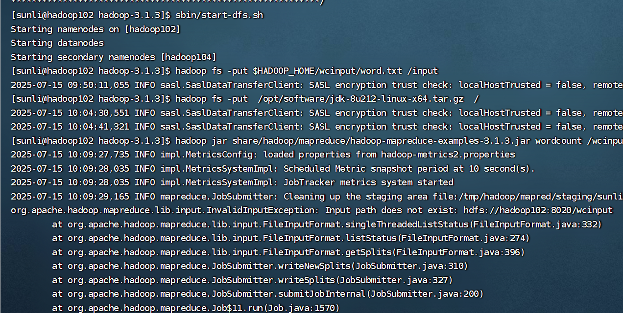 Hadoop 警告 ： WARN hdfs.DFSClient: DataStreamer Exception org.apache.hadoop.ipc.RemoteException 解决 ...