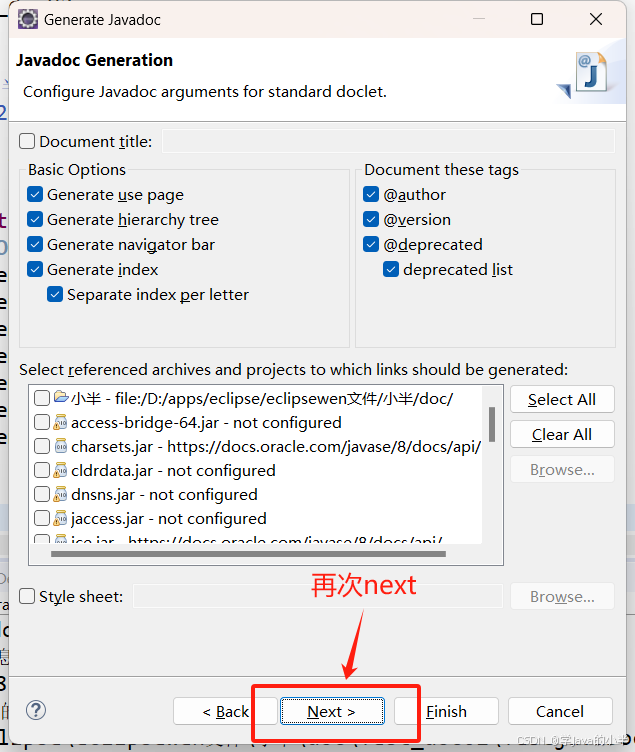 eclipse怎么生成Javadoc ? 文件里带中文时怎么办？_eclipse javadoc-CSDN博客
