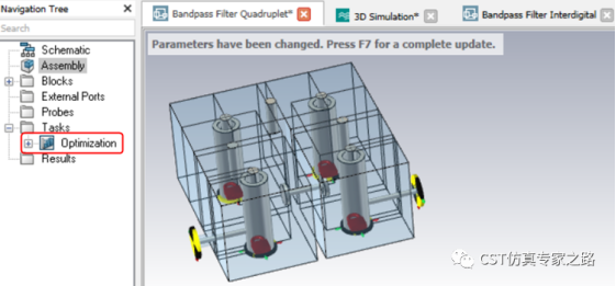 如何通过CST软件中滤波器的3D模型进入到FD3D界面？_cst filter designer 3d-CSDN博客