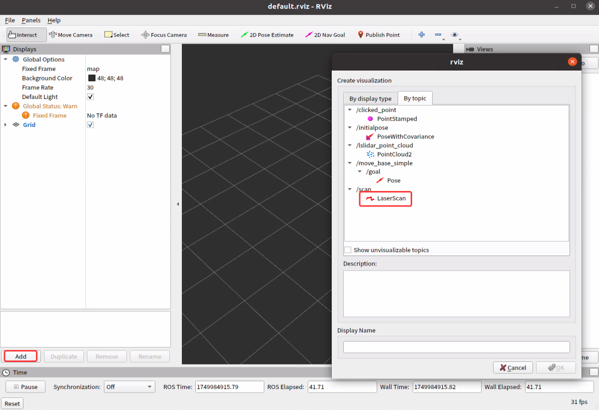 RVIZ中出现For frame [xxx]: Fixed Frame [map] does not exist的解决方法以及Fixed Frame无法进行下拉-CSDN博客