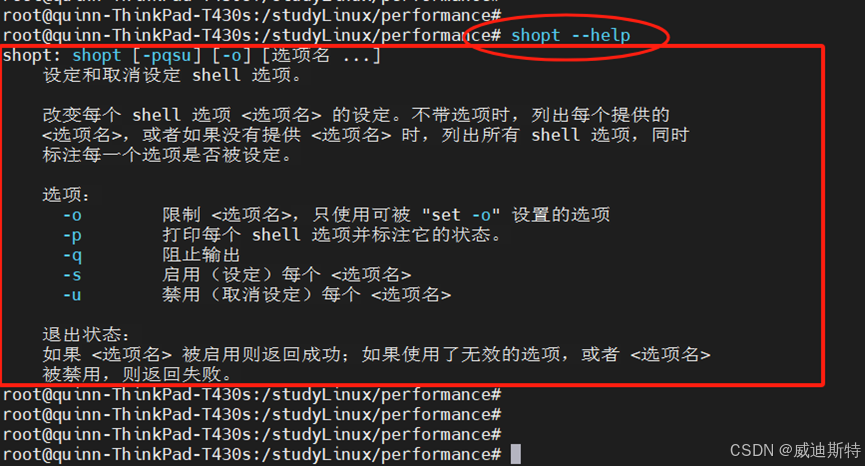 Linux命令：用于显示和修改 shell 的行为选项的内置命令shopt详解-CSDN博客
