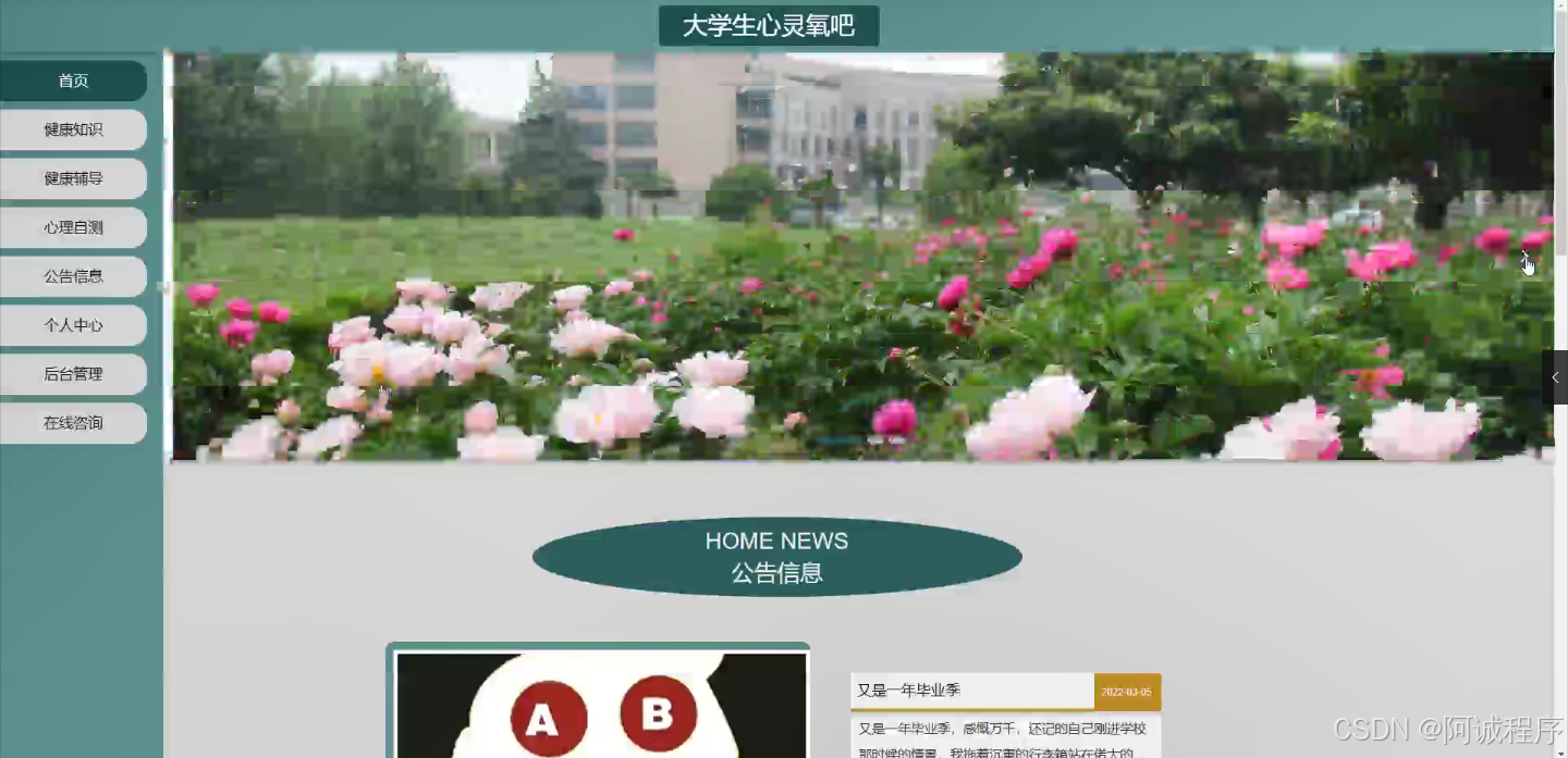 Java计算机毕业设计大学生心灵氧吧（开题程序论文）计算机java专业论文 Csdn博客