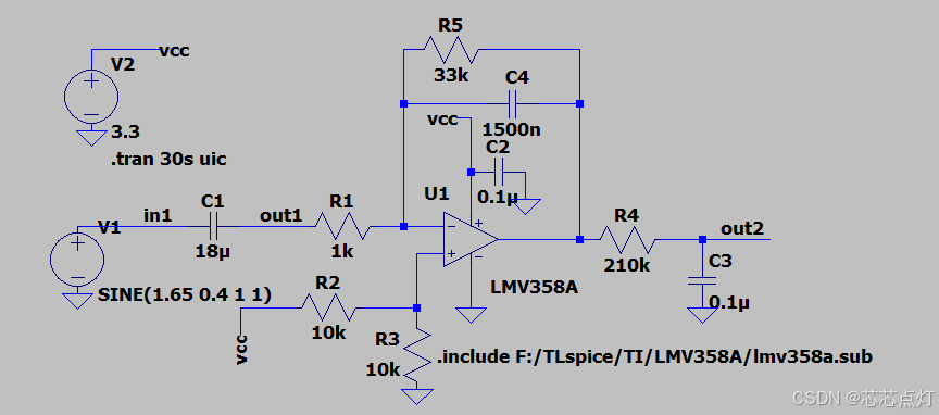 LTspice仿真，运放电路仿真，添加第三方模型_ti运放怎么导入ltspice-CSDN博客