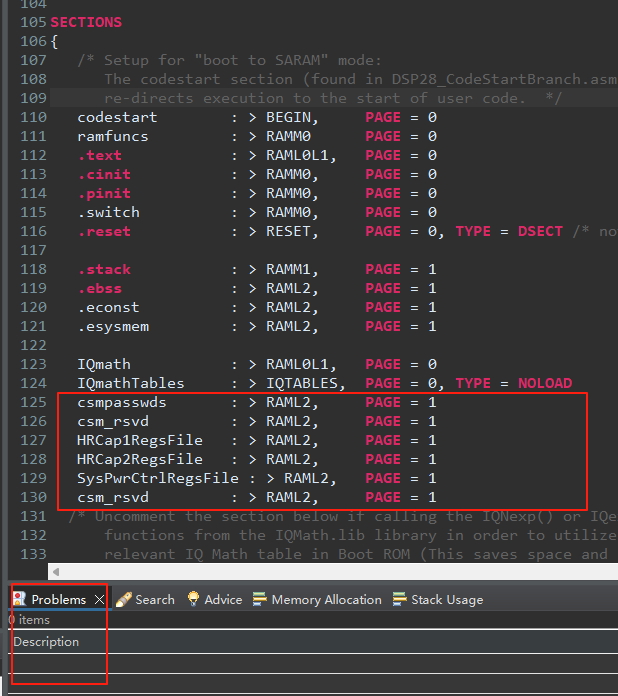 #10247-D creating output section “xxxx“ without a SECTIONS specification解决办法_warning #10247-d ...