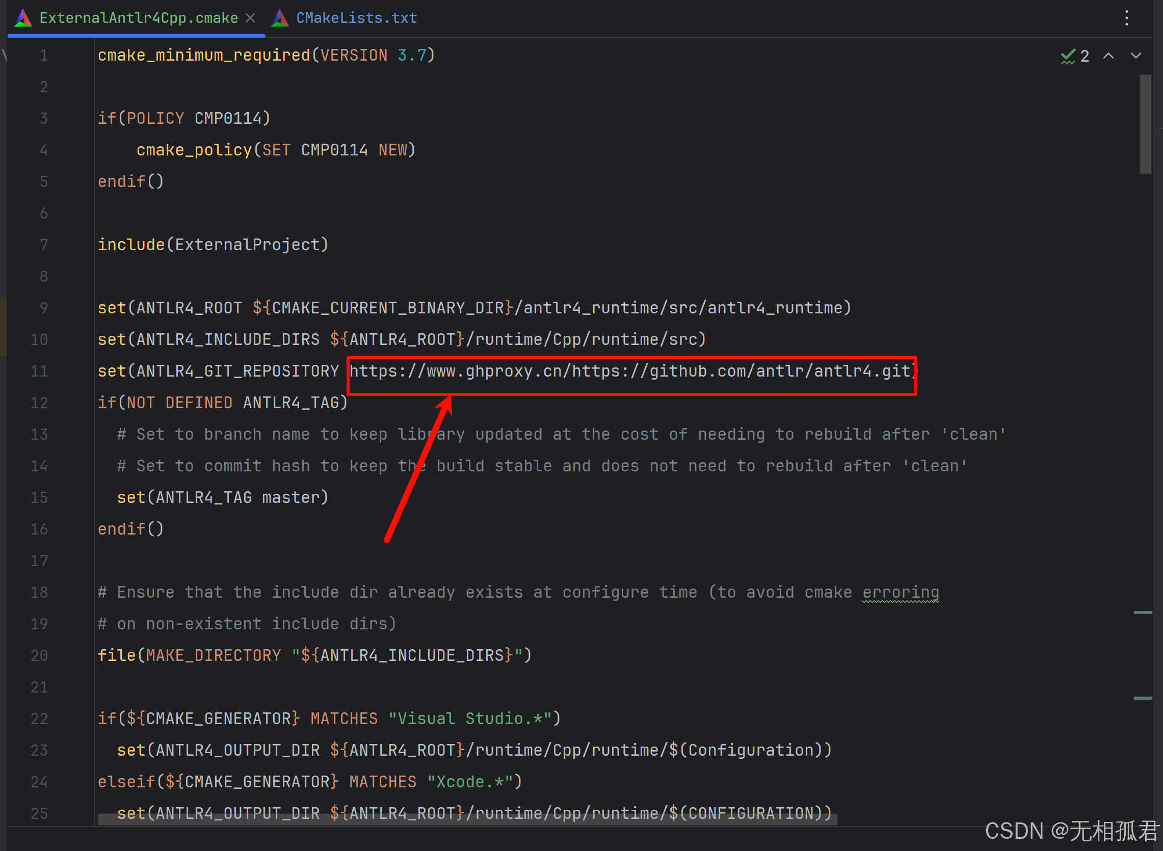 将antlr4以静态库的方式添加进cmake项目_antlr4-runtime-static.lib-CSDN博客