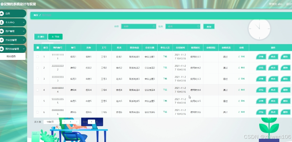 基于nodejsvue会议预约系统设计与实现 程序论文开题 计算机毕业设计vue 预约时间轴 Csdn博客