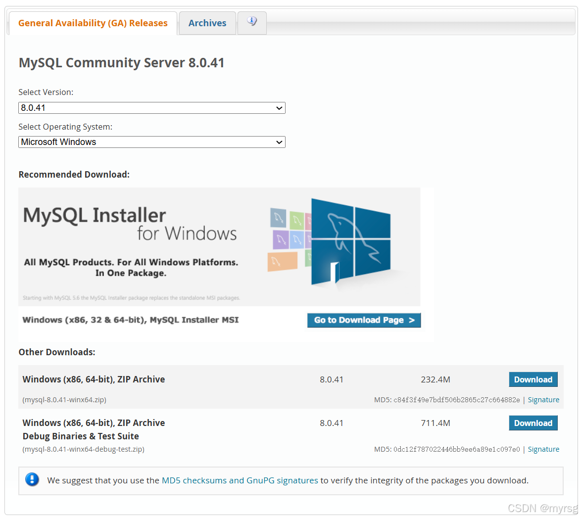 mysql不同版本的下载方法_mysql其他版本下载-CSDN博客