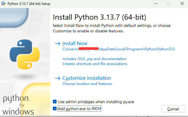 安装Python.3.13.7_python3.13.7-CSDN博客