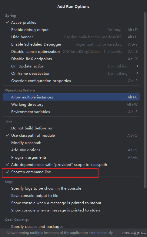 IDEA本地运行报：Command line is too long._command line is too long.shorten-CSDN博客