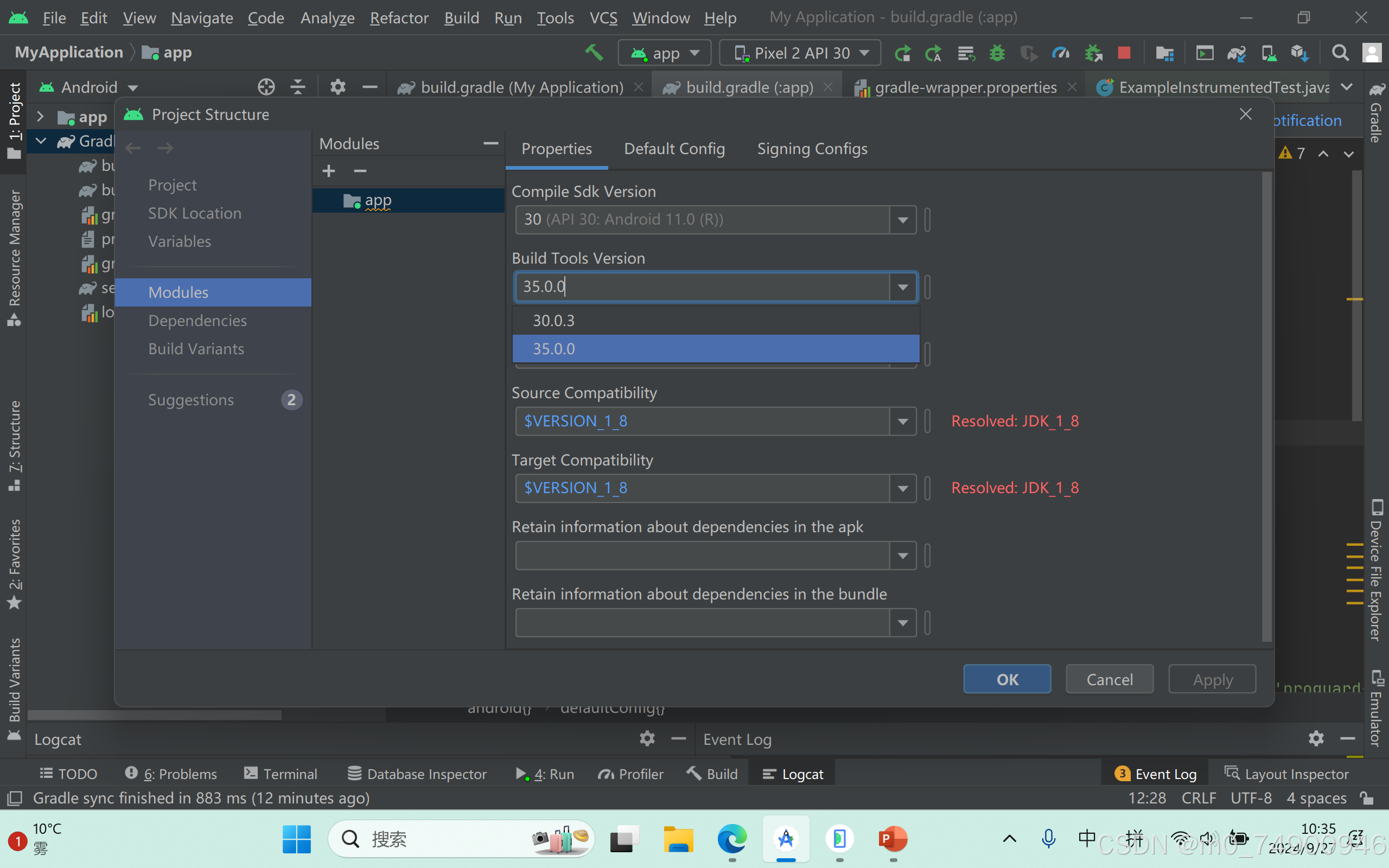 Android Studio报错：Manifest merger failed : Apps targeting Android 12.....及java.lang ...