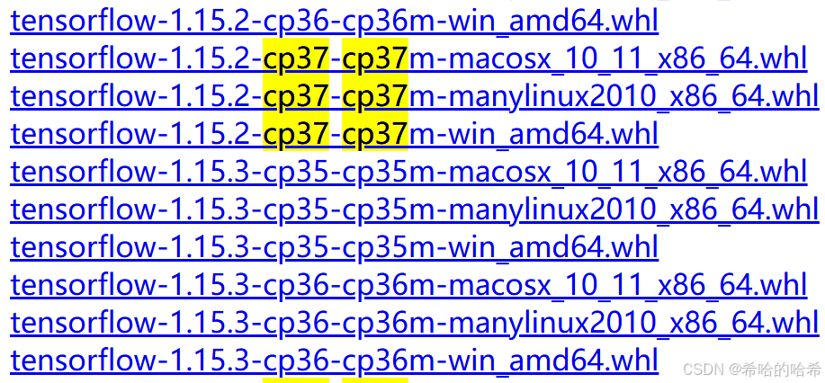 安装tensorflow1.x版本-CSDN博客
