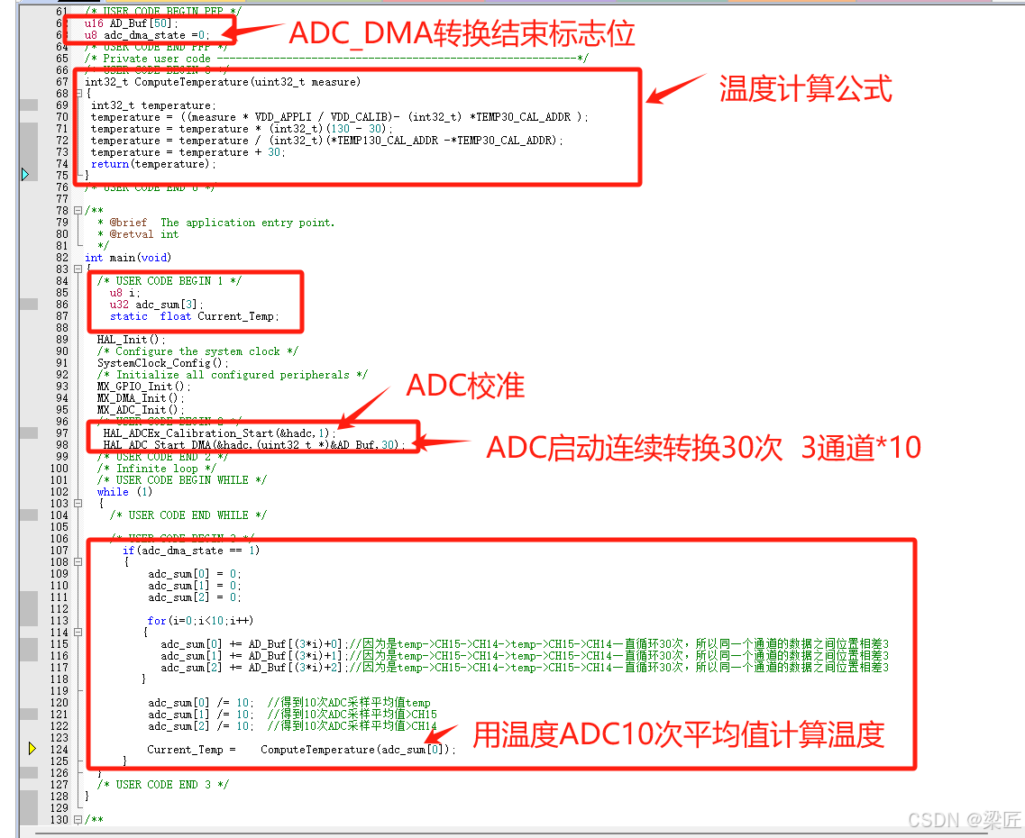 STM32多路ADC的DMA转换+内部温度3.3V时计算STM32CubeMX_stm32cubemx 内部温度 dma-CSDN博客