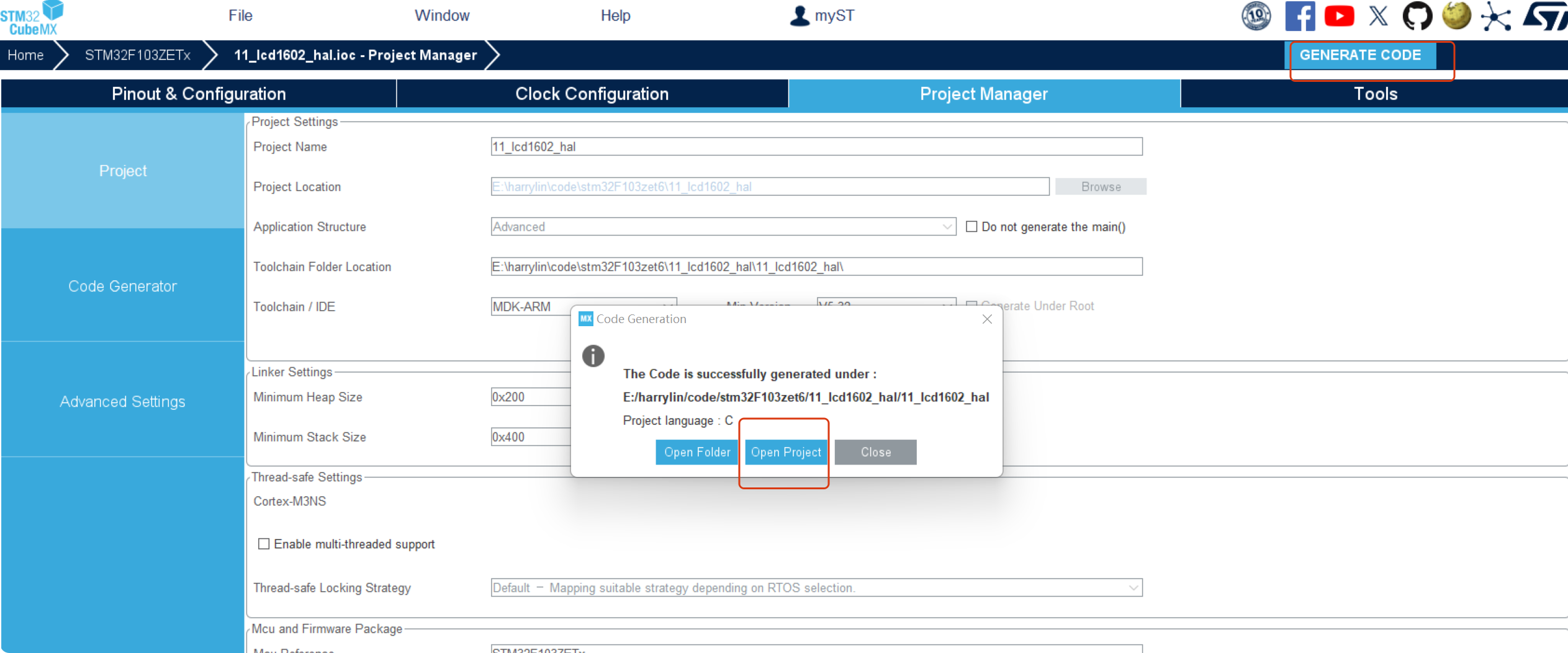 STM32CubeMX + HAL 库：用PCF8574芯片实现 IIC 总线协议驱动 LCD1602 显示-CSDN博客