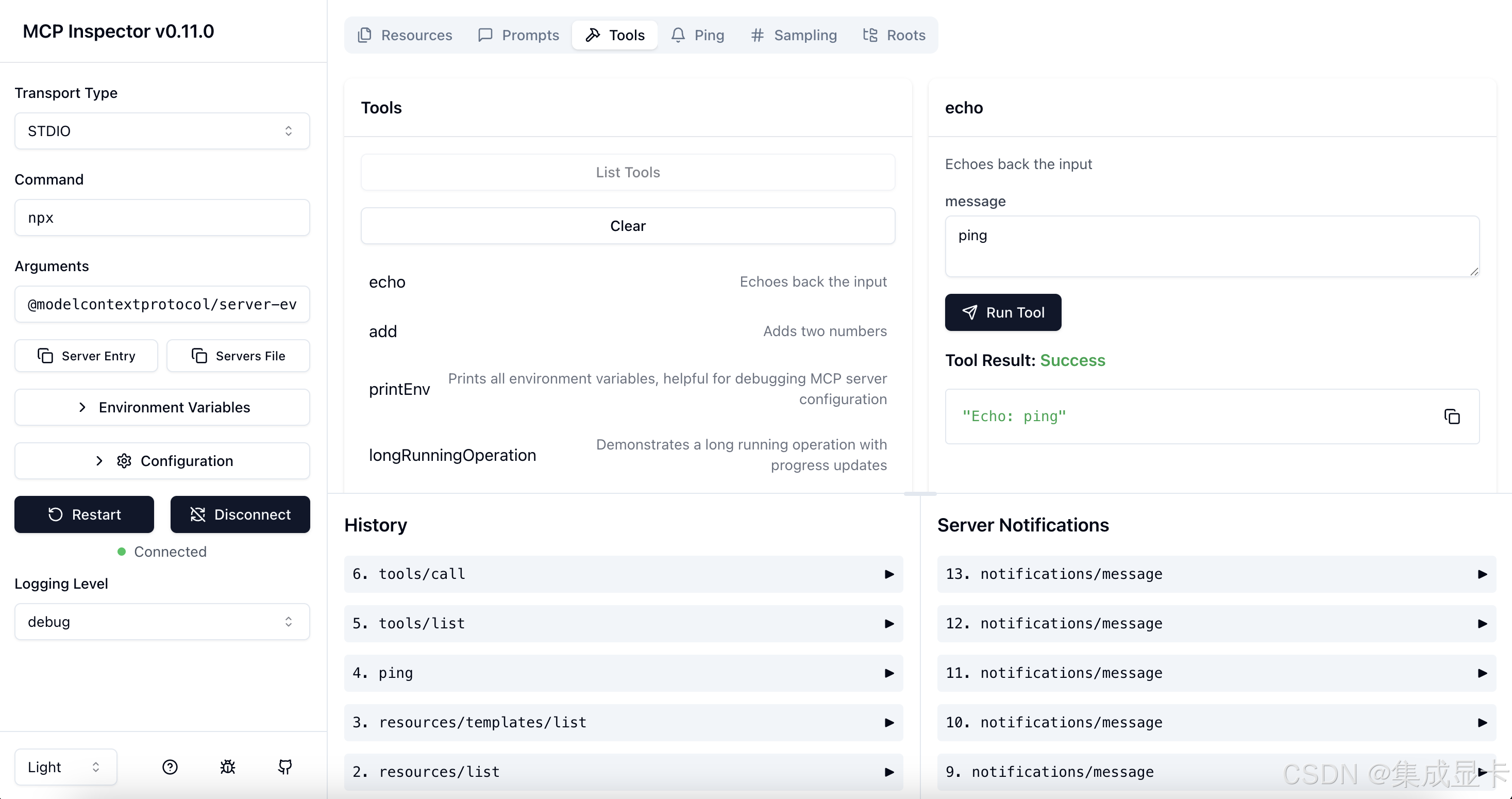 使用官方工具 MCP Inspector 调试 MCP 服务-CSDN博客