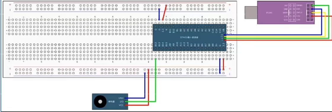 [STM32]LED闪烁&流水灯&蜂鸣器||含接线图和笔记代码_stm32led闪烁代码-CSDN博客