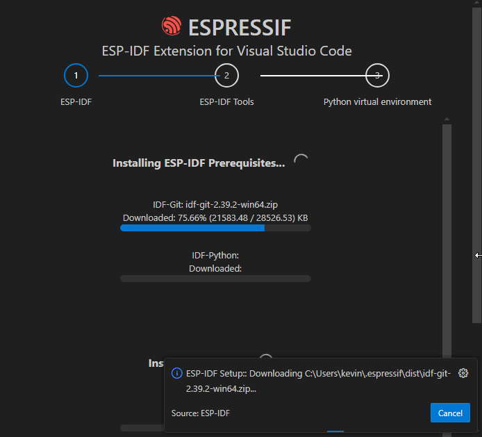 VScode插件一键安装ESP-IDF（新手推荐，Windows/Linux）_linux vscode配置esp-CSDN博客