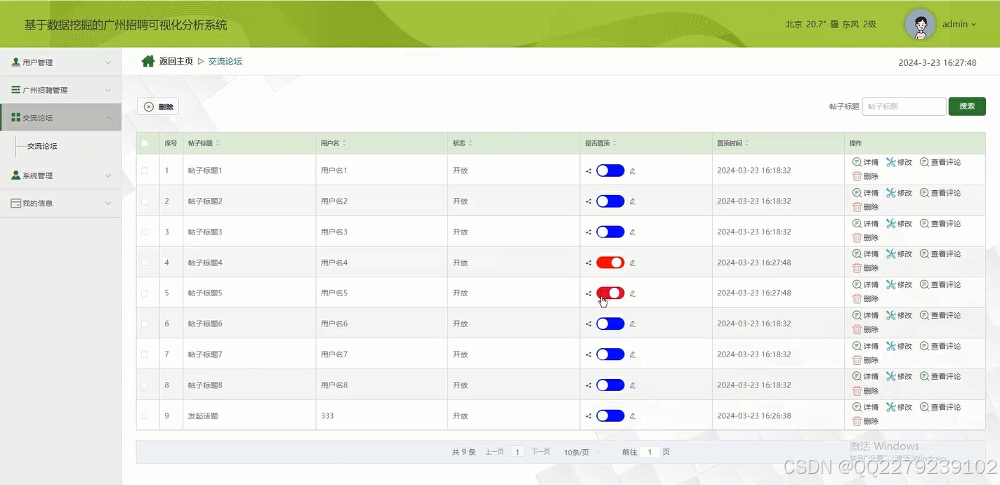 028基于java ssm springboot大数据招聘可视化分析系统（源码+文档+运行视频+讲解视频）-CSDN博客