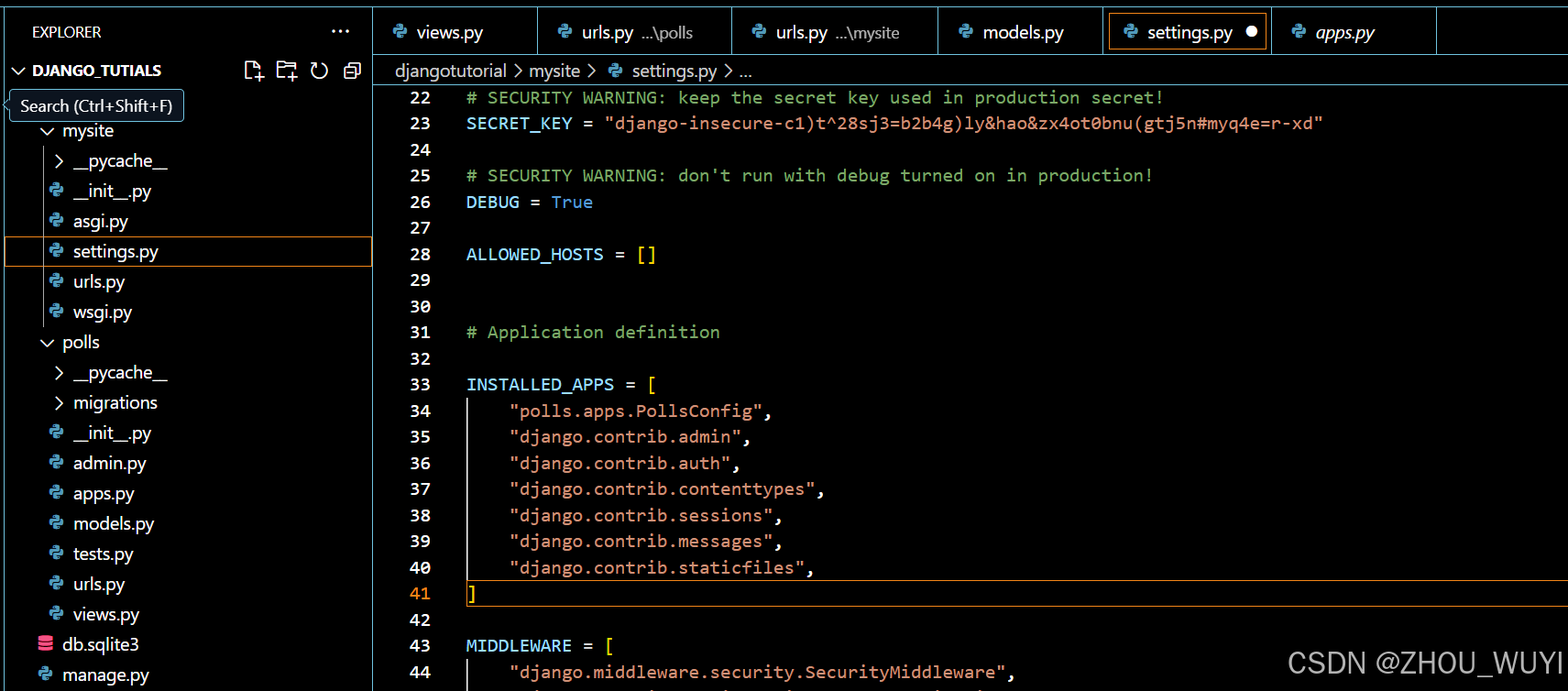 2. djang5 官网 polls app (关于模型)_django 教程 polls-CSDN博客