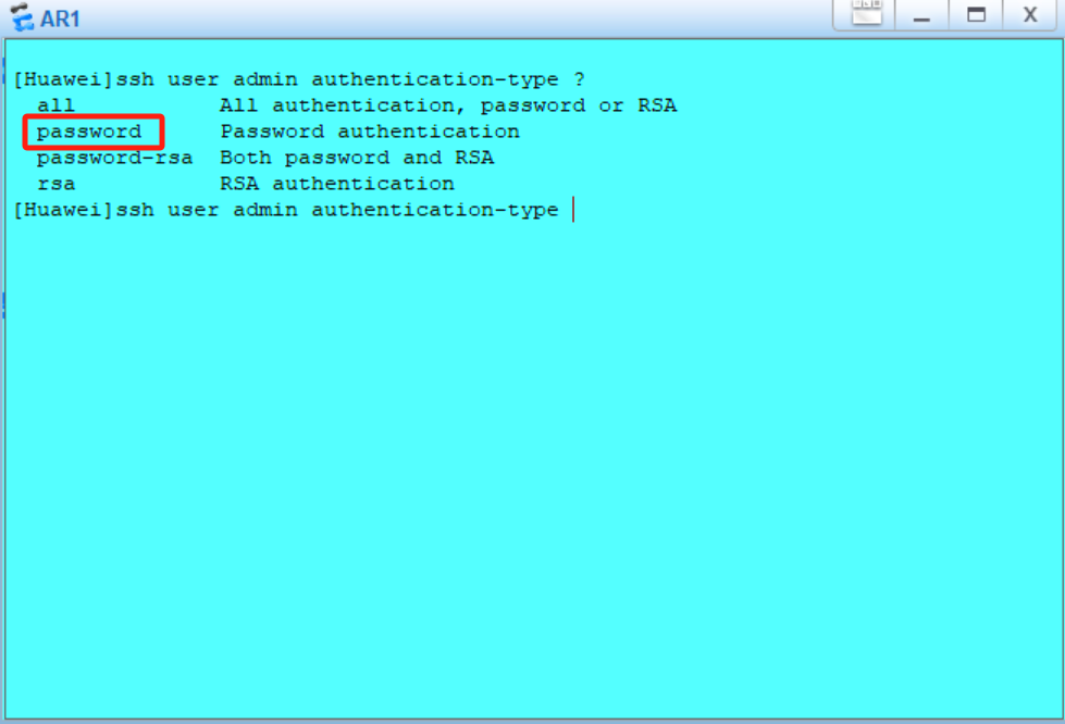ssh远程huawei网络设备，password+rsa双认证_ssh user admin authentication-type password-CSDN博客