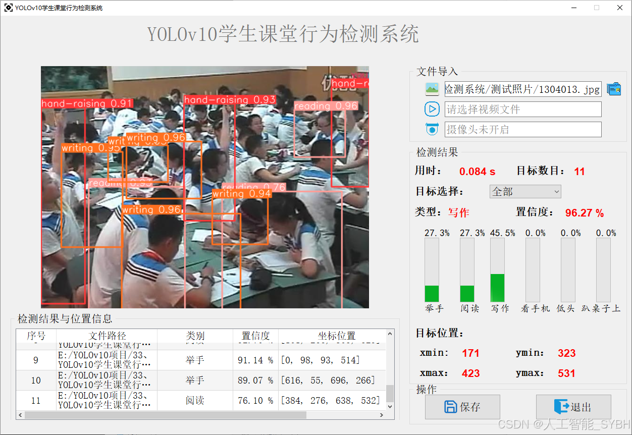 基于深度学习的学生课堂行为检测系统（YOLOv10+YOLO数据集+UI界面+Python项目源码+模型）_学生课堂行为数据集-优快云博客