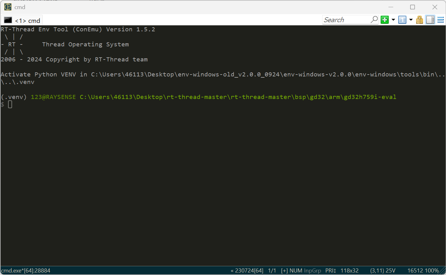 使用RT-Thread制作GD32H759I-EVAL的BSP_rt-thread studio gd32h759-CSDN博客