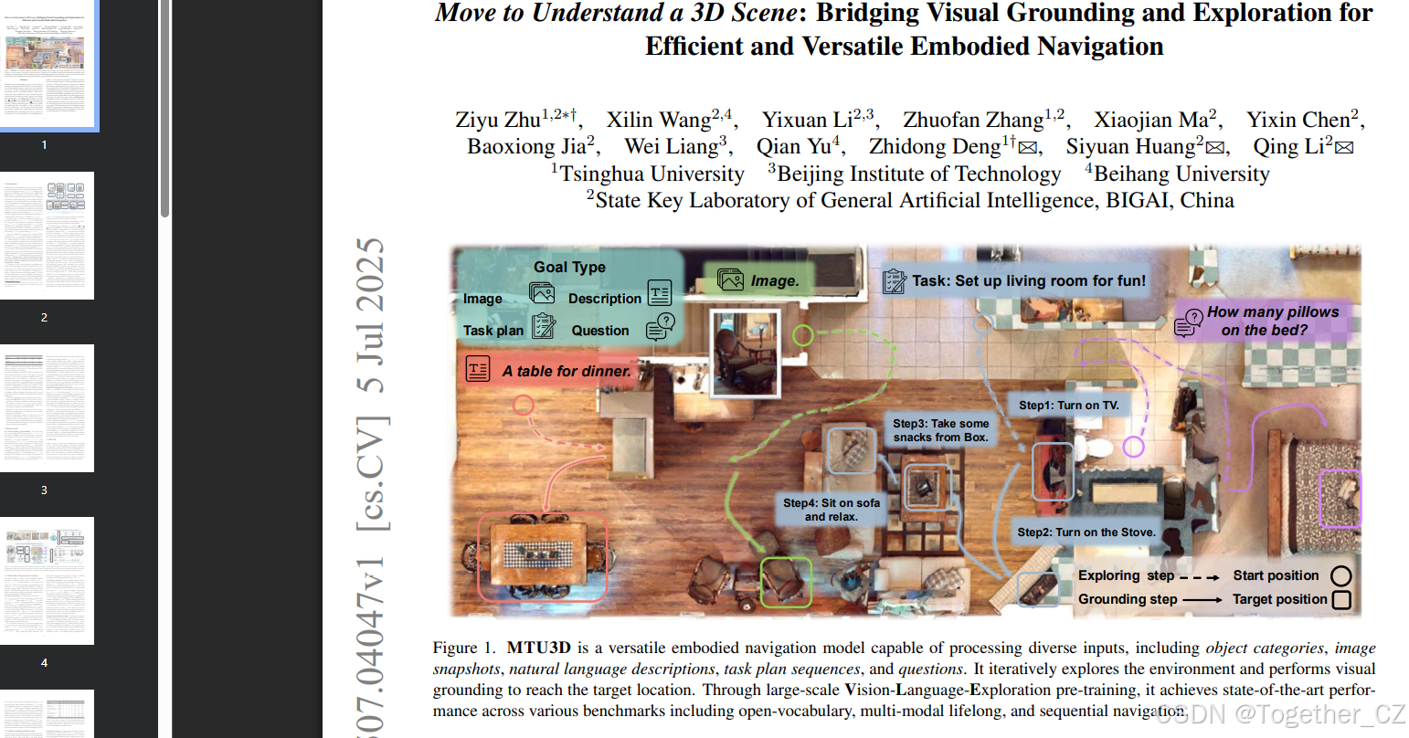 MTU3D：Move to Understand a 3D Scene: Bridging Visual Grounding and Exploration for Efficient and ...