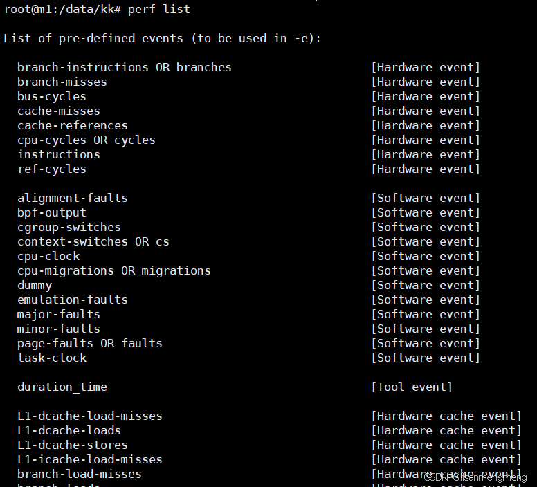 perf 介绍（三）_perf list-CSDN博客